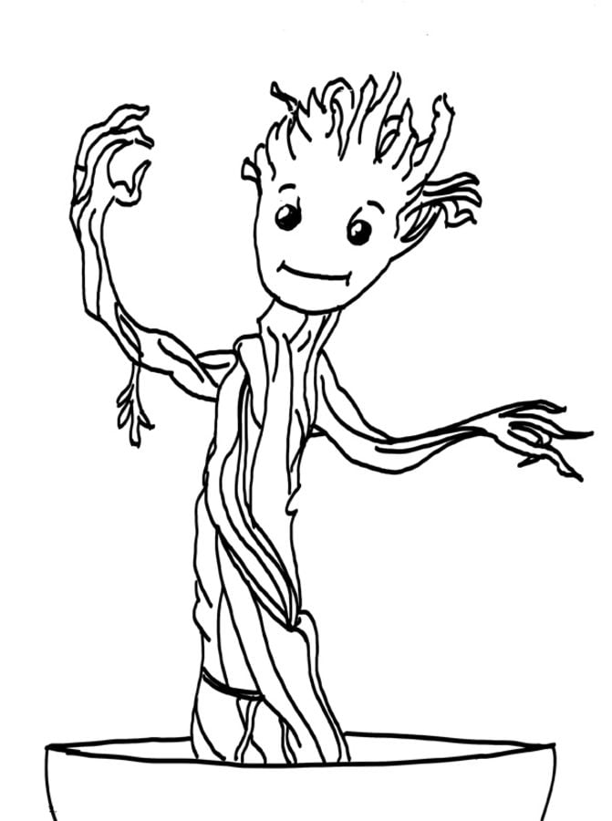 Imagen De Groot Para Colorear Dibujos Para Colorear Y Pintar