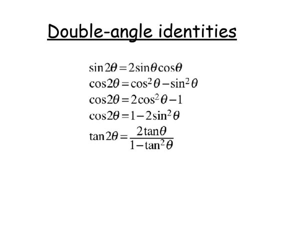 Solving Trigonometric Equations Double Angles Tessshebaylo