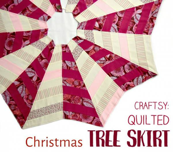 Easy Quilted Christmas Tree Skirt Quilting