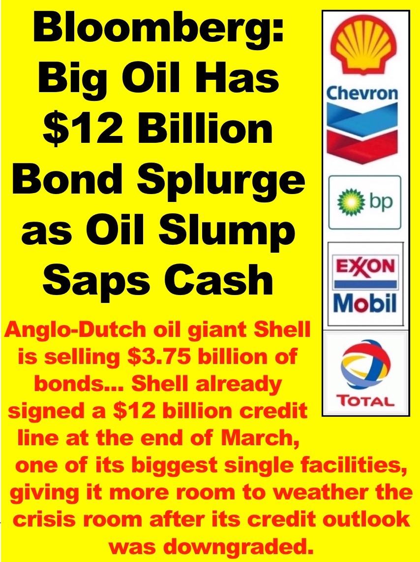 Bloomberg Big Oil Has 12 Billion Bond Splurge As Oil Slump Saps Cash