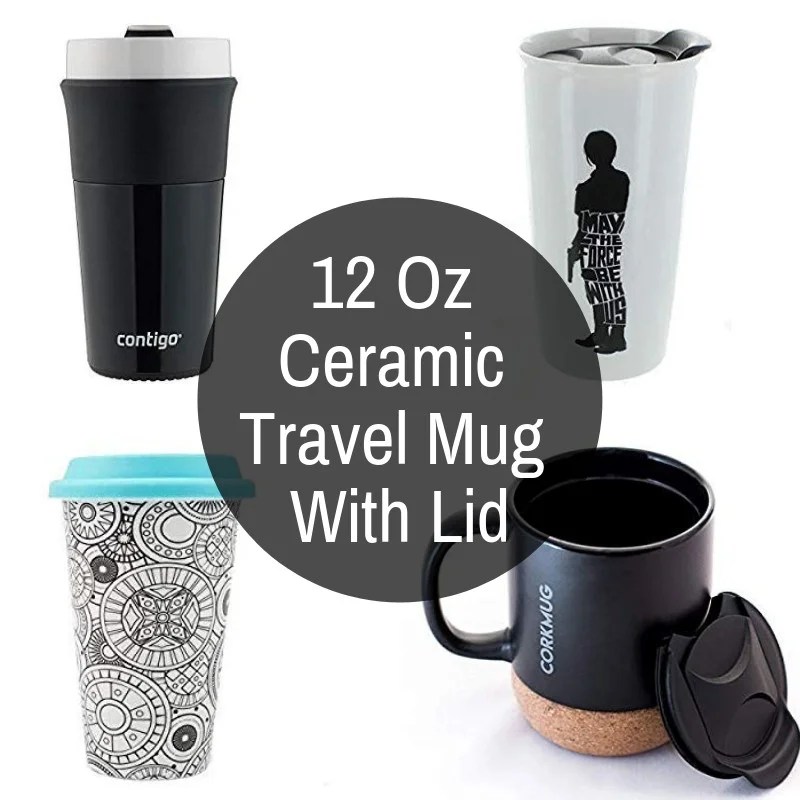 12 Oz Ceramic Travel Mug With Lid Road Mugs