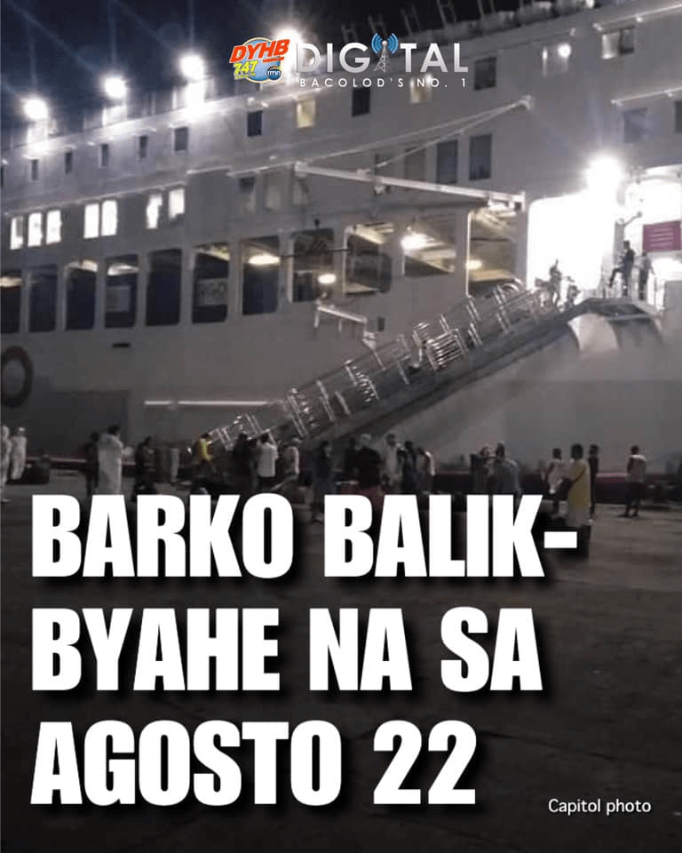 Barko Balik Biyahe Na Sa Mga Puerto Sa Probinsya Kag Syudad Sang