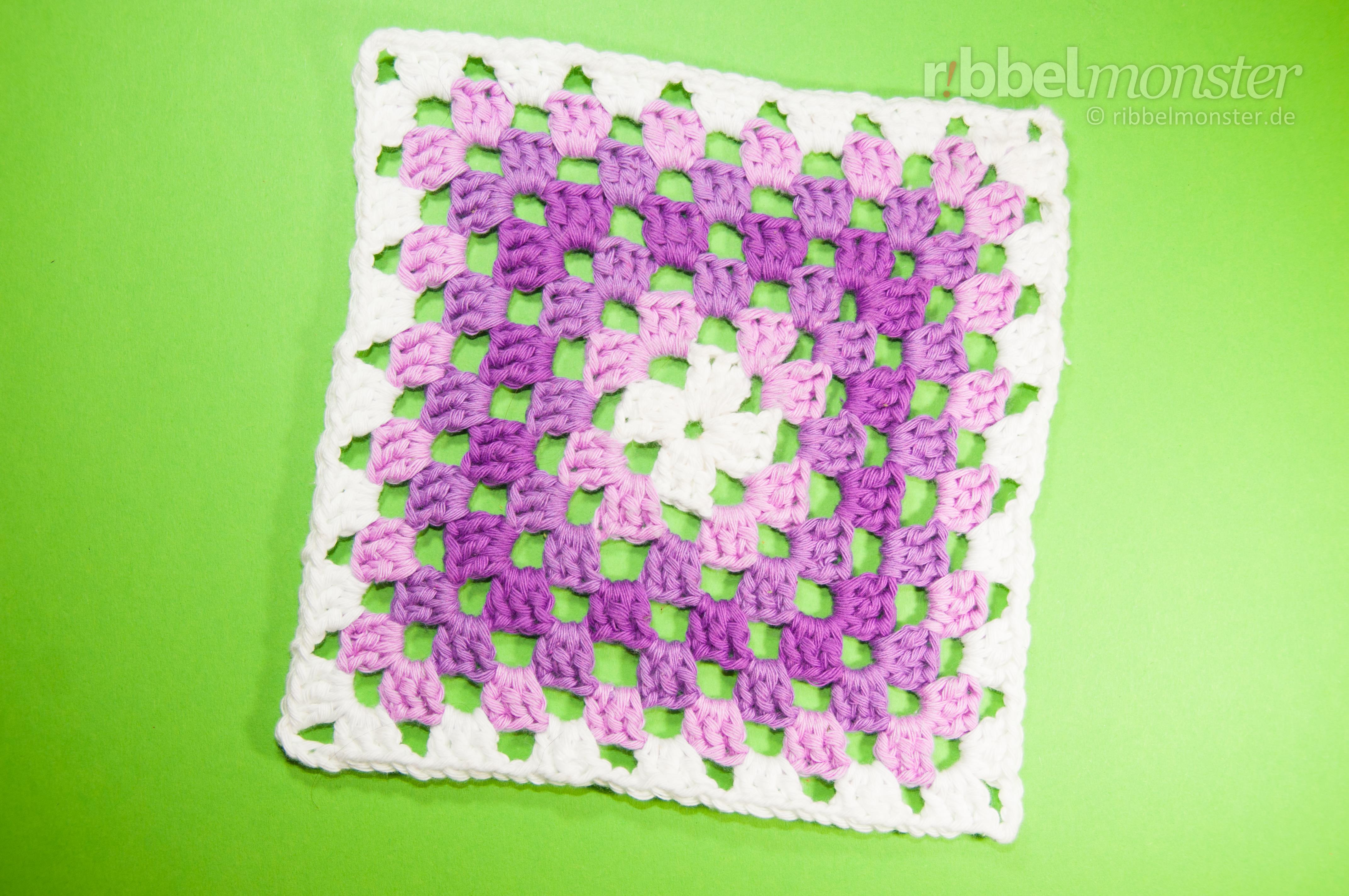 Granny Square Klassisch Im Quadrat Anleitung Häkelanleitung