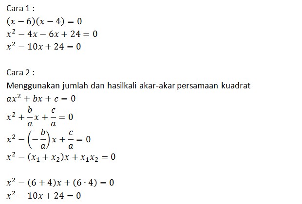 Contoh Soal Menentukan Akar Persamaan Kuadrat Dengan Rumus Abc Riset