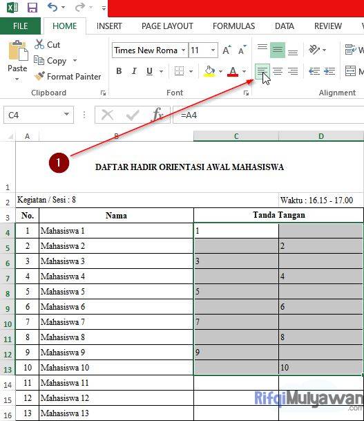 Cara Membuat Kolom Di Excel Sesuai Hongkoong