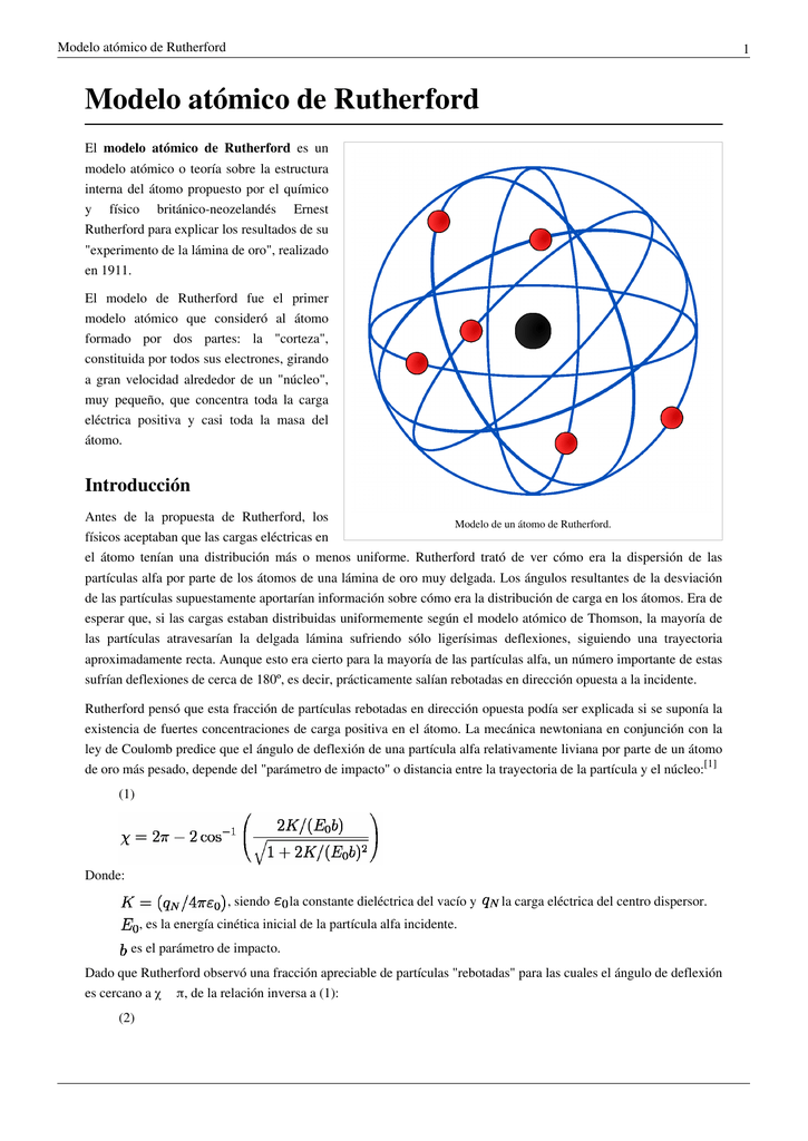 Mapa Conceptual Del Modelo Atomico De Rutherford Noticias Modelo