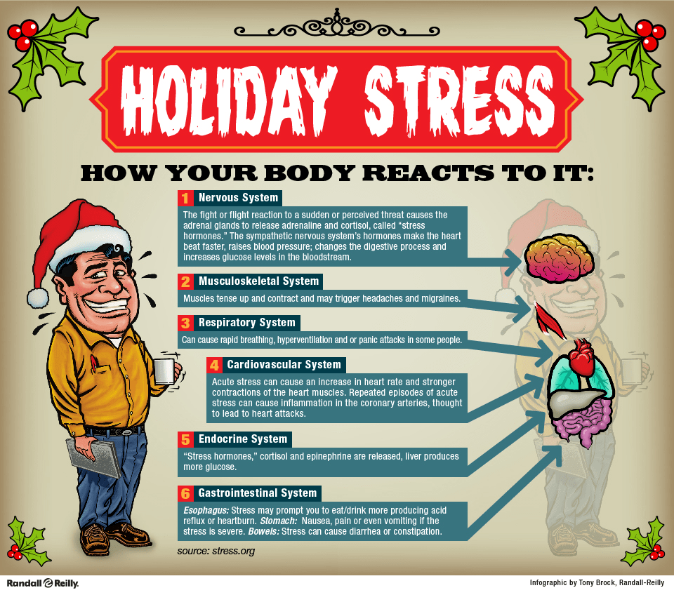 Infographic Holiday Stress And How Your Body Reacts To It