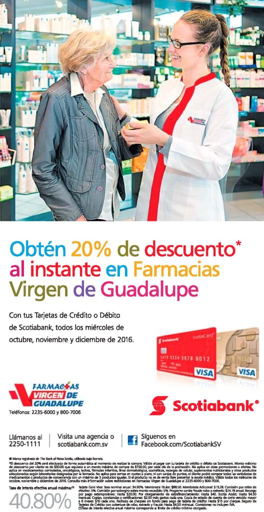 20 Off De Descuentos En Farmacias Virgen De Giadalupe Con Scotiabank