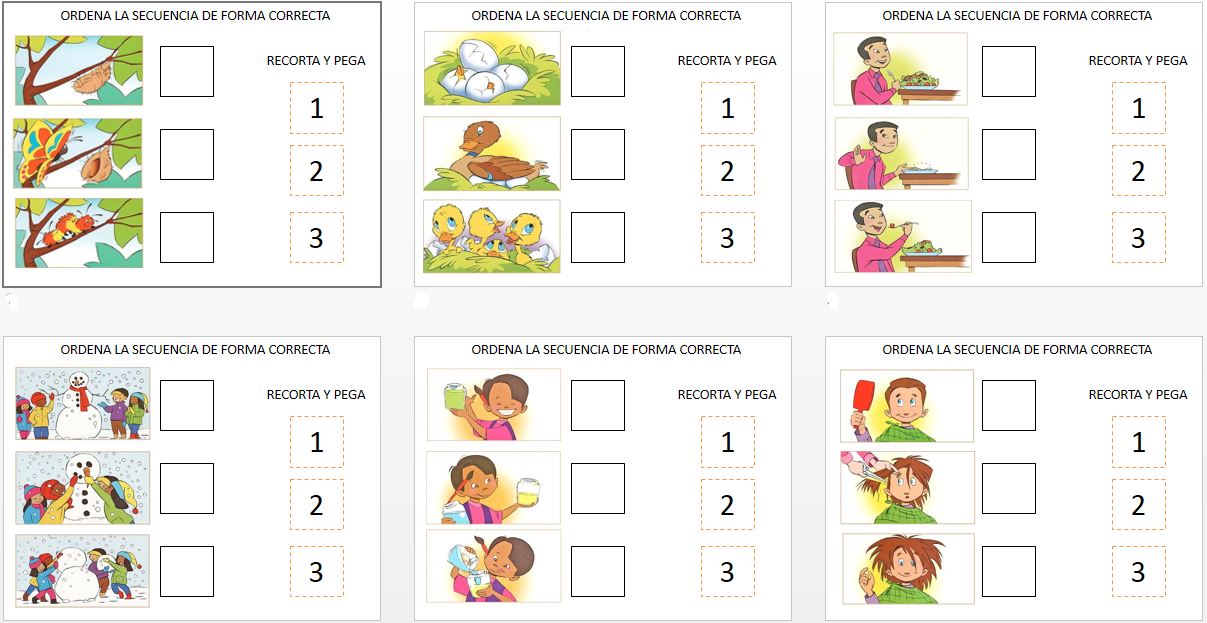 Secuencias Temporales Ordenar De Forma Correcta Orientacion Andujar