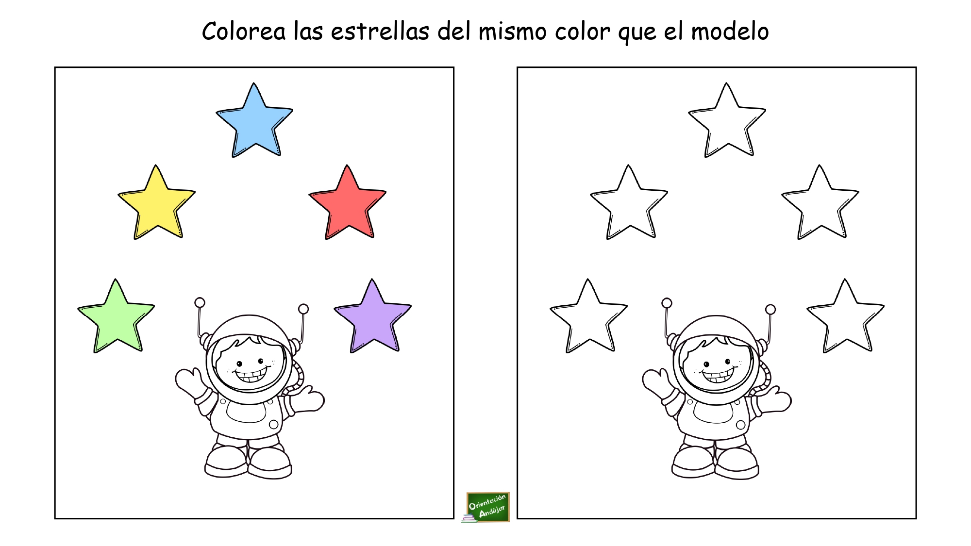 Trabajamos La Atención Coloreando Según El Modelo Orientacion Andujar