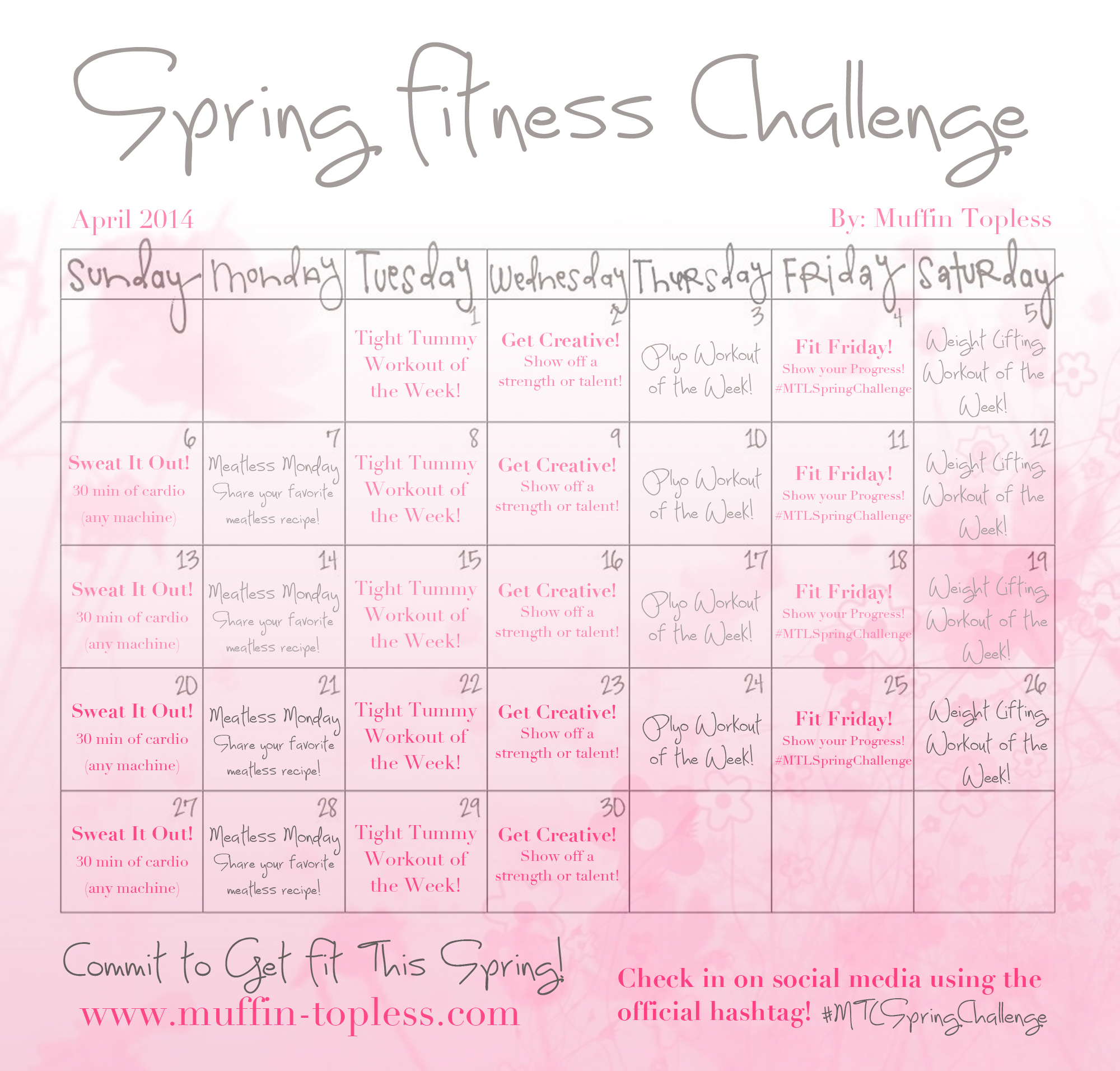 Spring Fitness Challenge For April