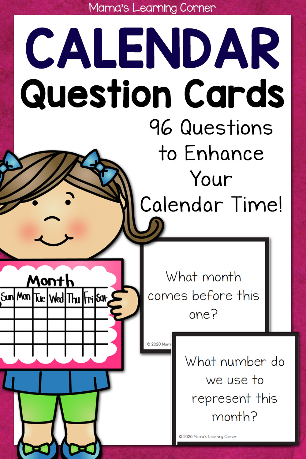 Calendar Question Cards Mamas Learning Corner