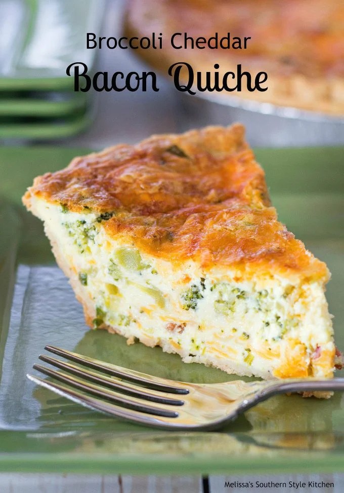 Broccoli Cheddar Bacon Quiche