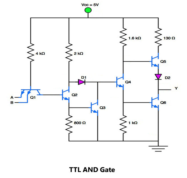 Ttl Logic Circuit Working Circuit Diagram