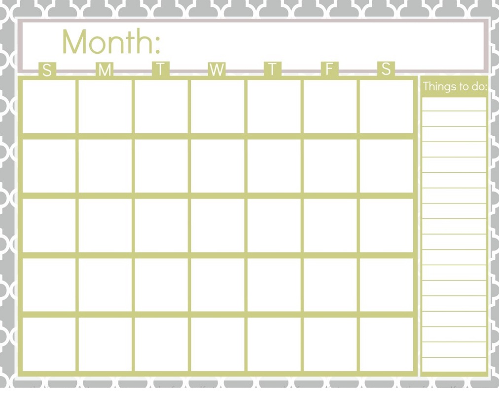 10 Best Free Printable Calendar Pages Printableecom Free Printable