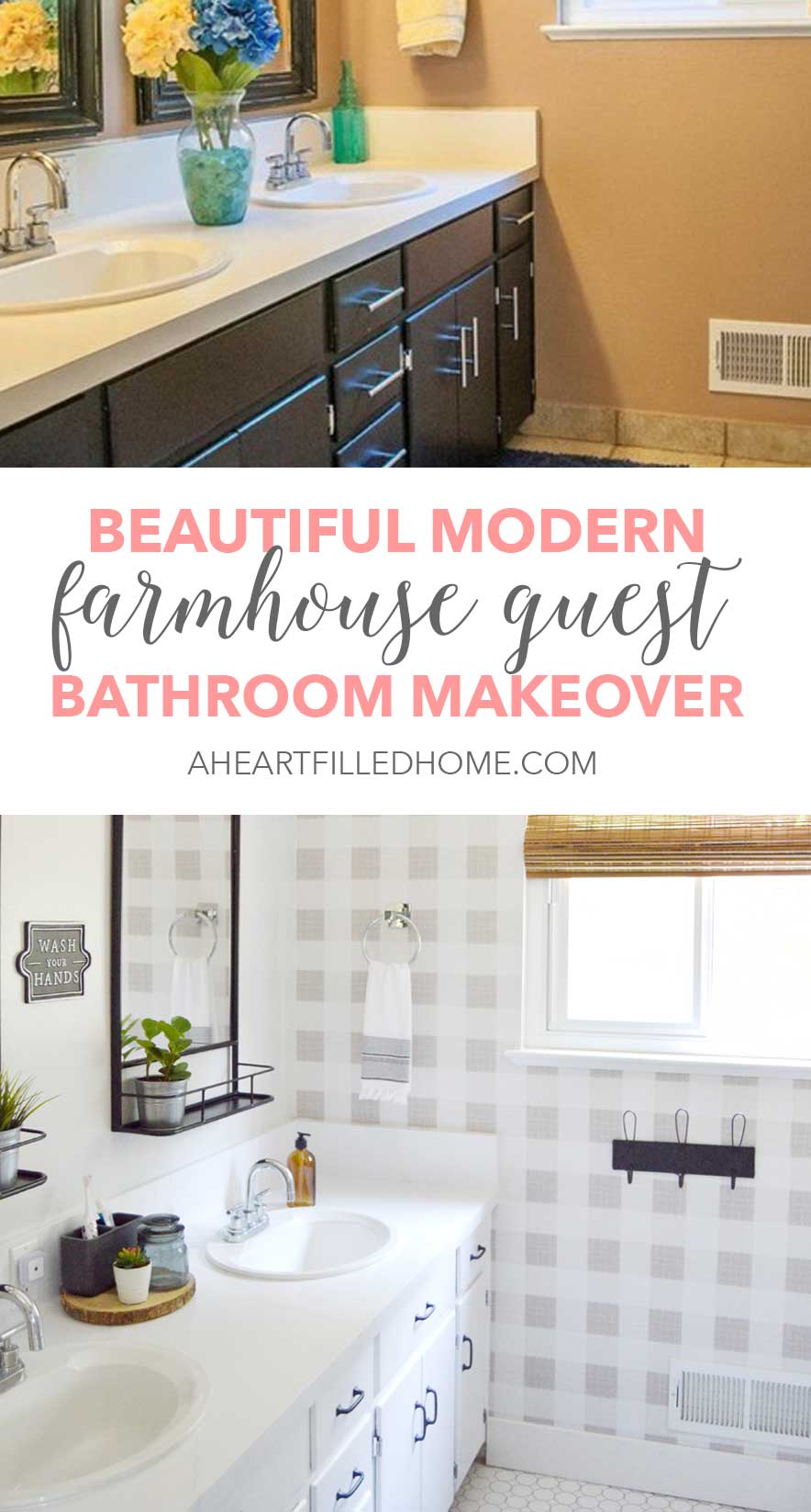 Beautiful Modern Farmhouse Guest Bathroom Makeover Orc Week 6 A