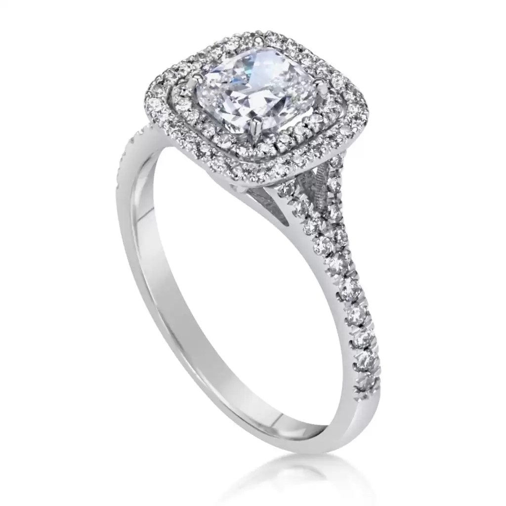 200 Ct Cushion Cut Diamond Solitaire Engagement Ring Ara Diamonds