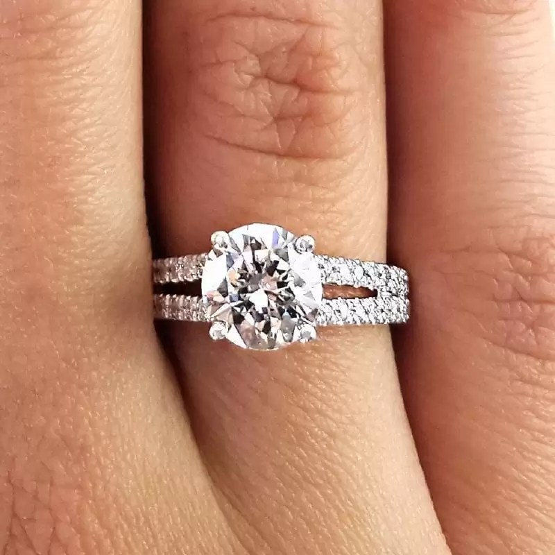 22 Carat Round Cut Diamond Engagement Ring Ara Diamonds