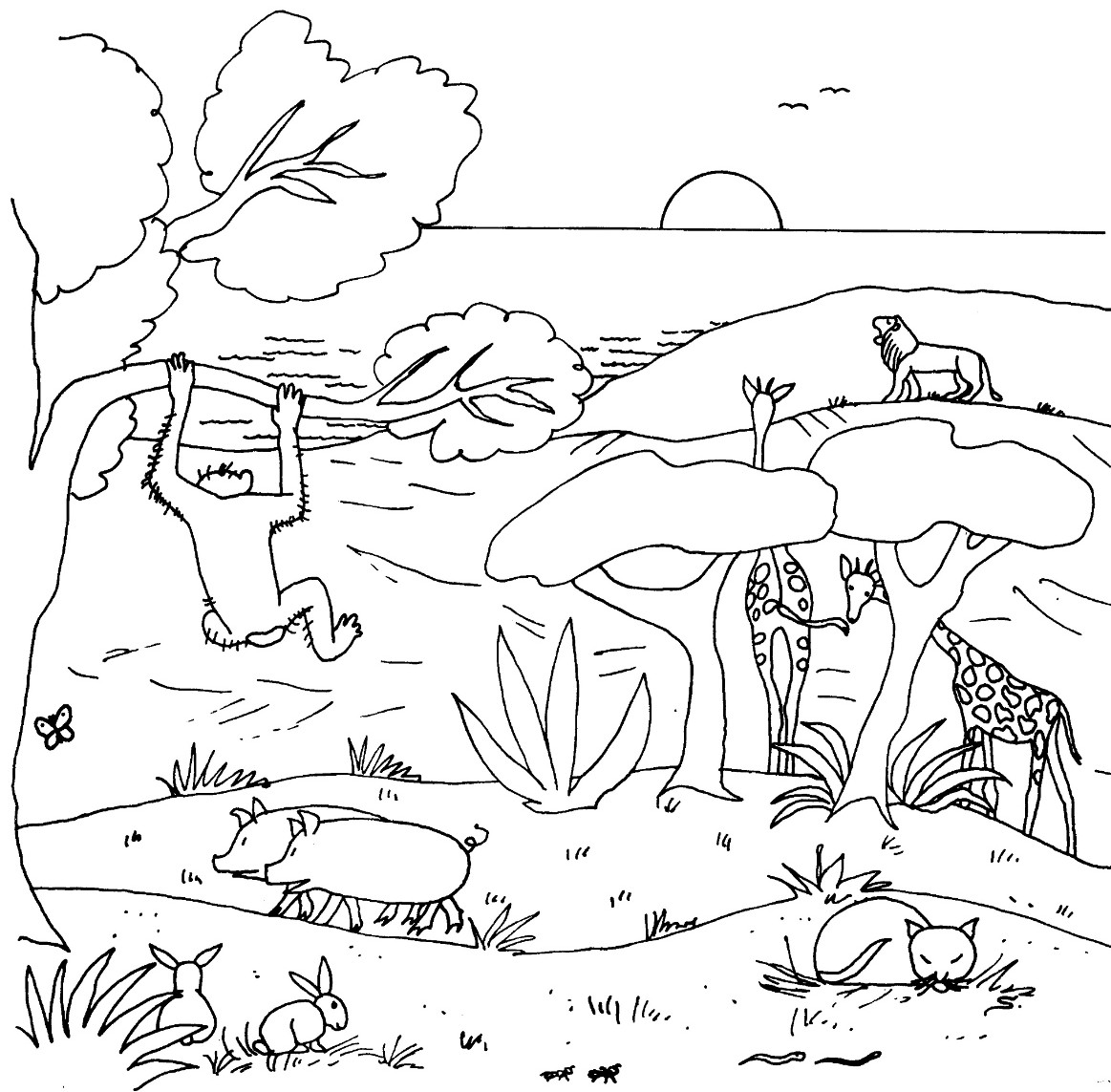 Images De La Création Du Monde À Colorier Coloriages Ficello Ll Y A