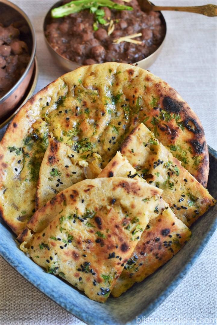 Paneer And Cheese Stuffed Kulcha Bliss Of Cooking