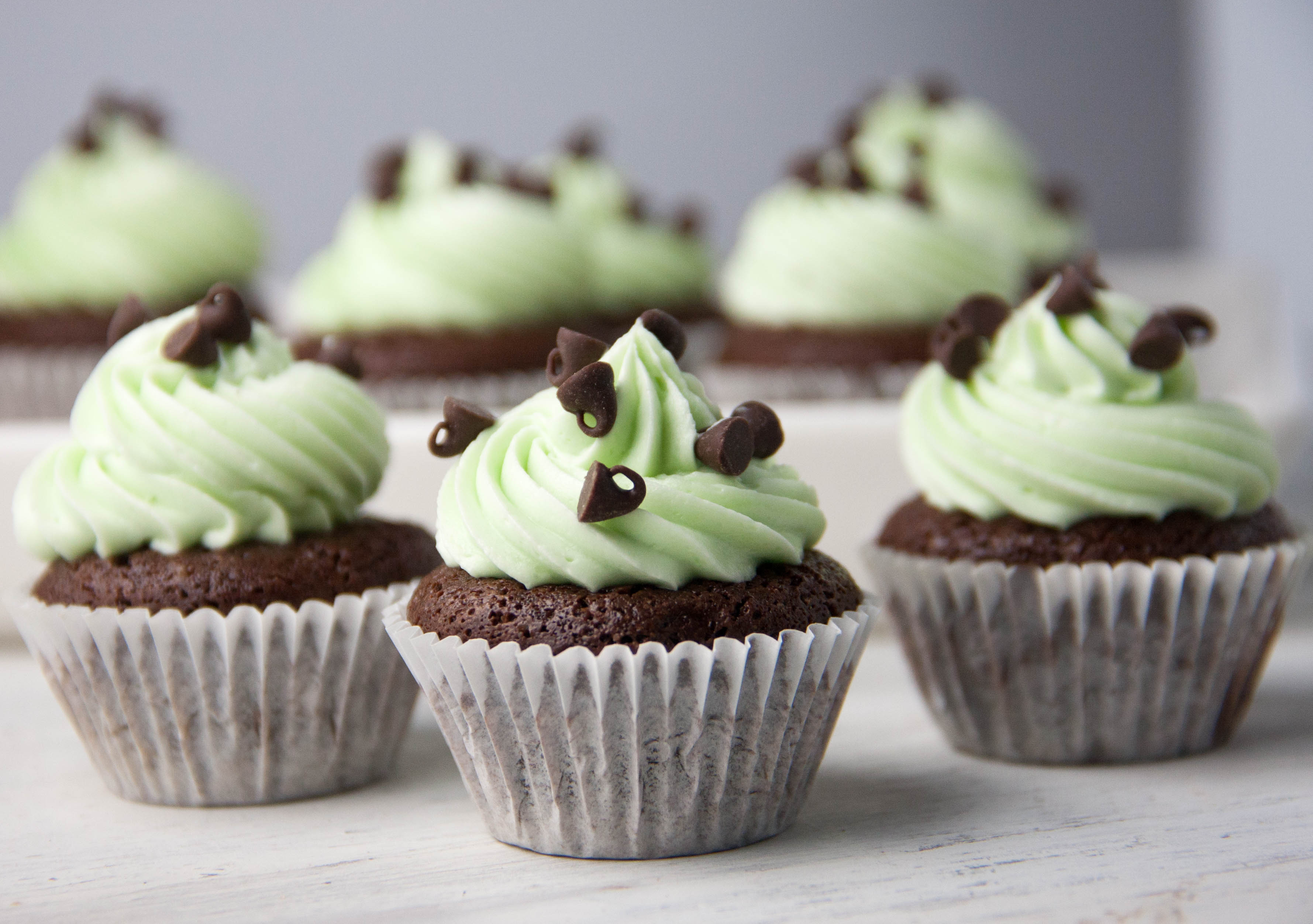 Mini Brownie Cupcakes With Mint Buttercream Boston Girl Bakes