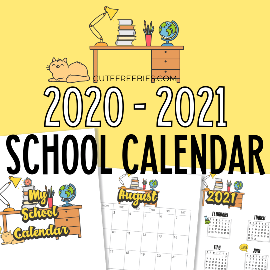 Calendar Printable For 2020 2021 Cute Freebies For You Riset