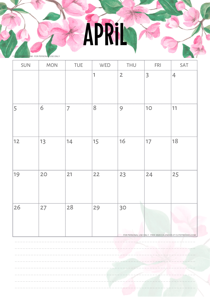 Cherry Blossoms 2021 Calendar Printable Pdf Cute Freebies For You