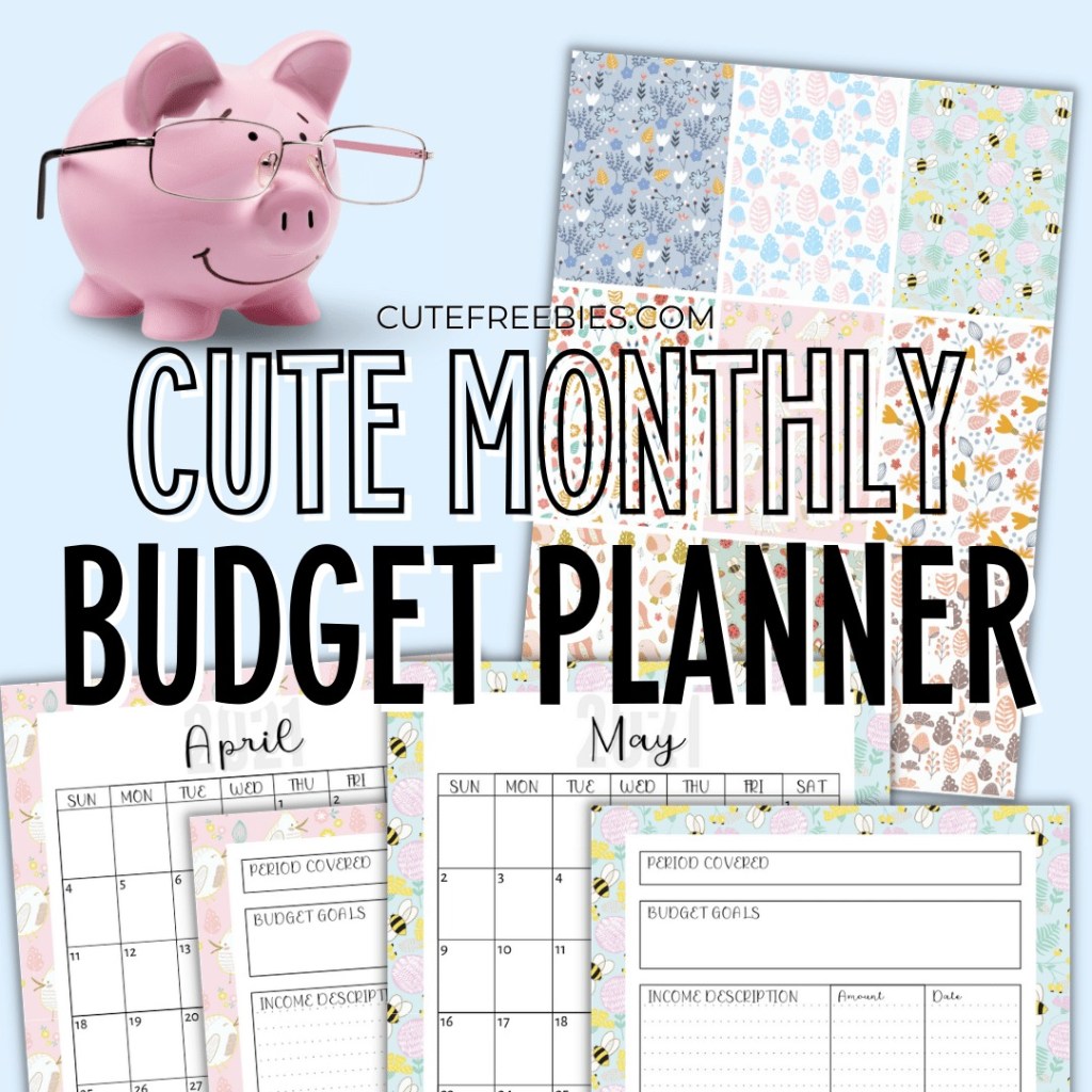 2021 Free Printable Monthly Budget Planner Cute Freebies For You