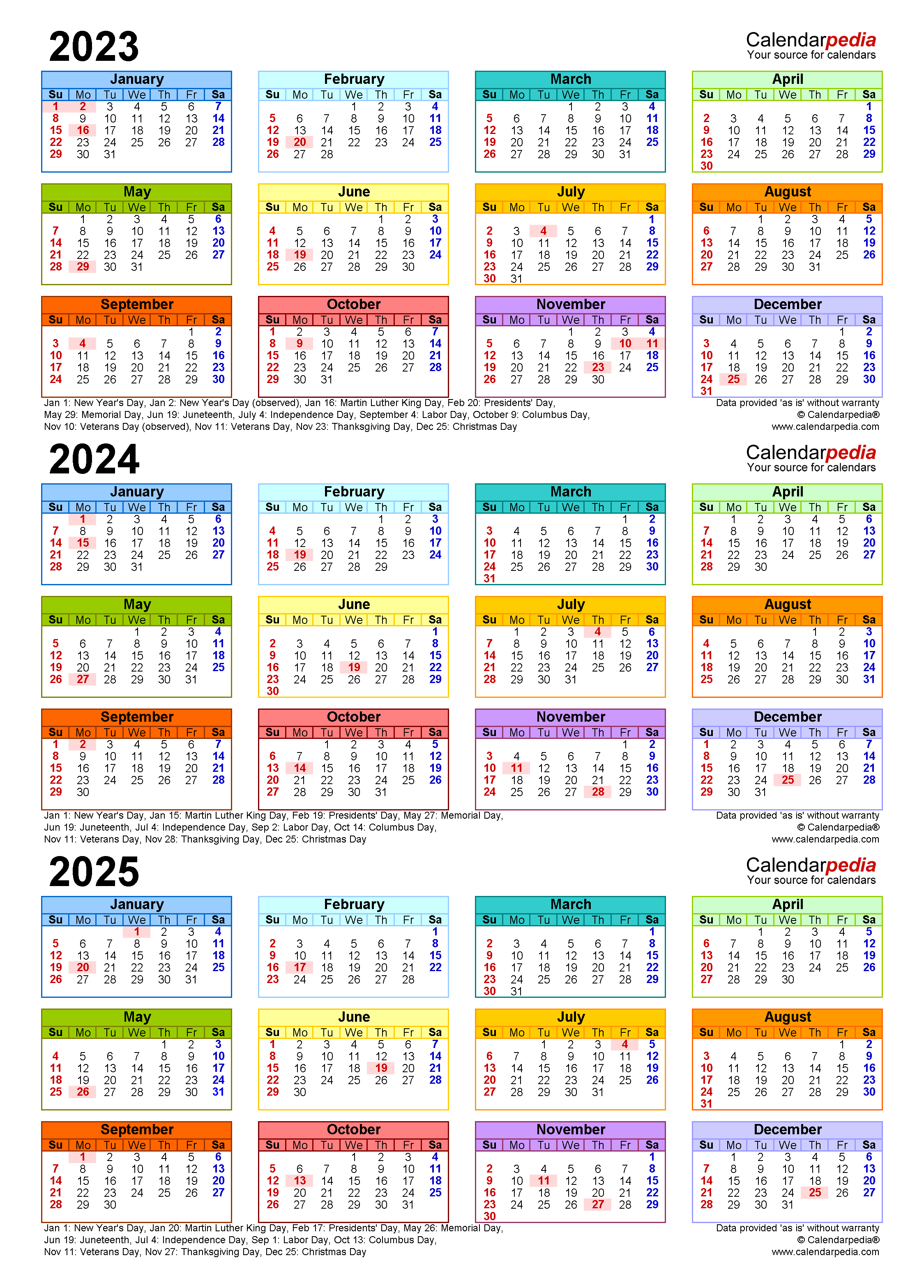 2023 2024 Two Year Calendar Free Printable Excel Temp