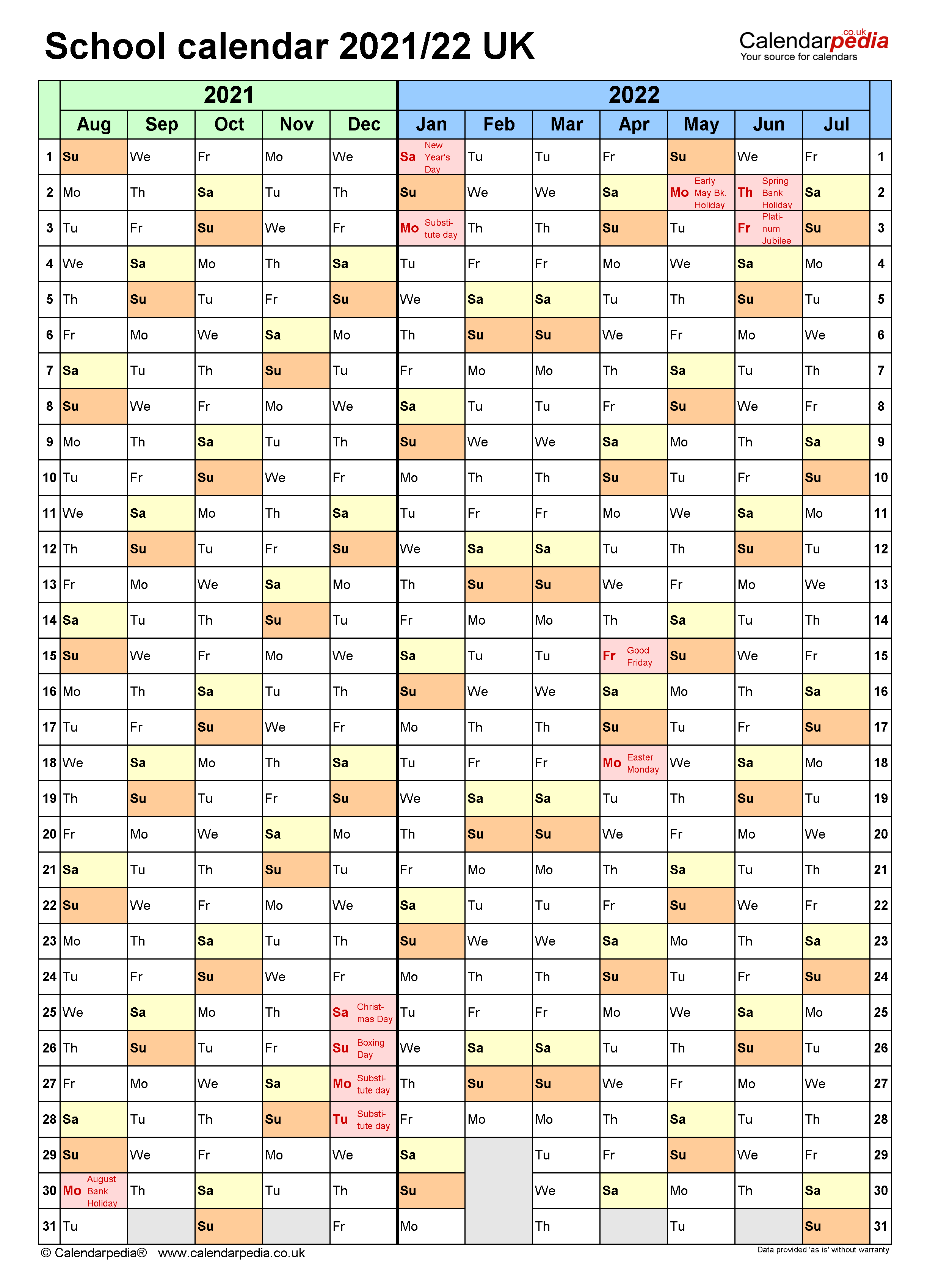 School Calendars 202122 Uk Free Printable Excel Templates Vrogue
