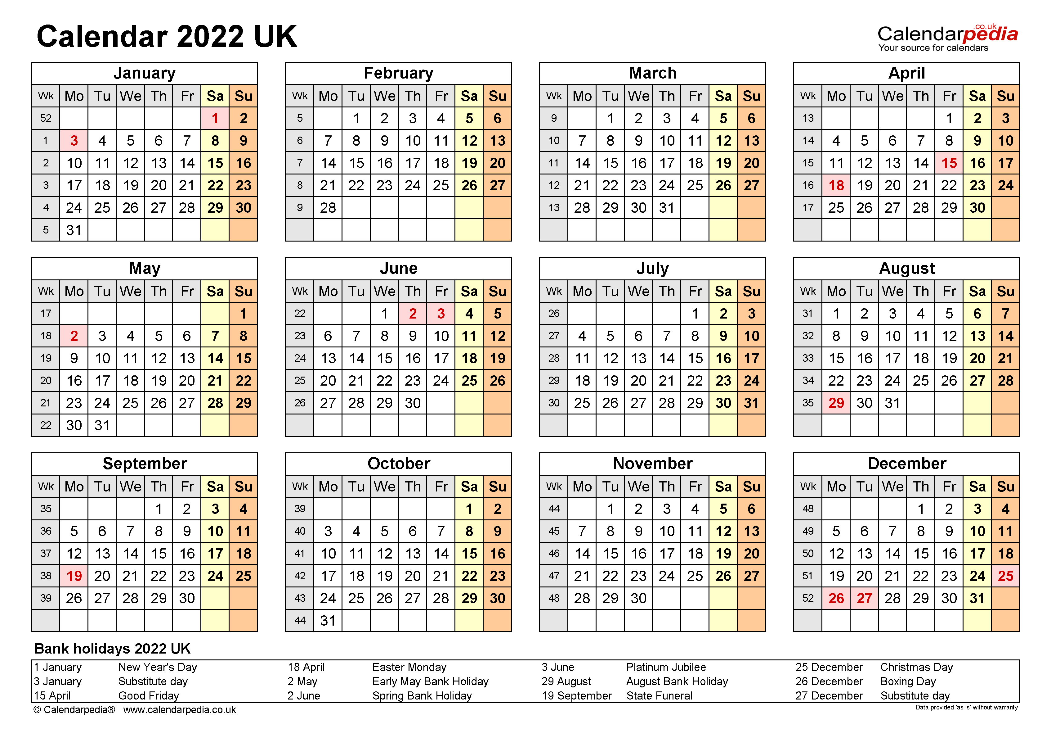 Calendar 2022 Uk Free Printable Microsoft Word Templates Uk 2022