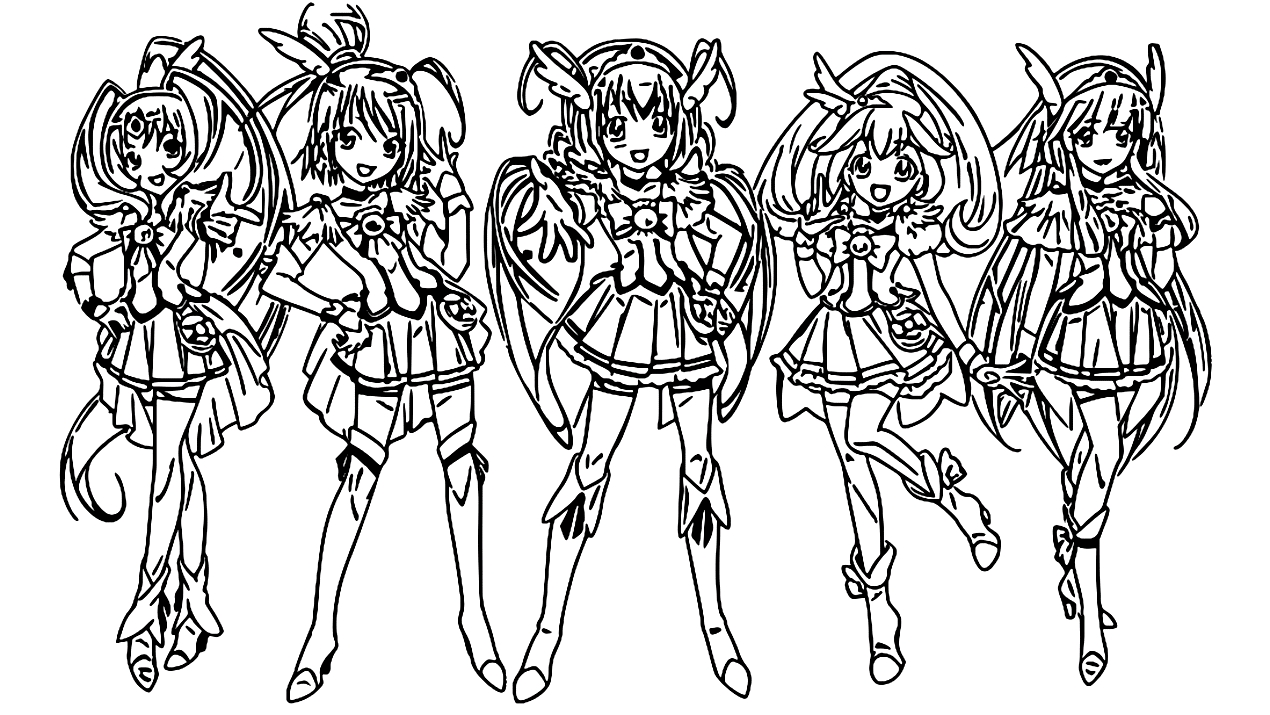 Coloriage Glitter Force Doki Doki À Imprimer All Categories Glitter