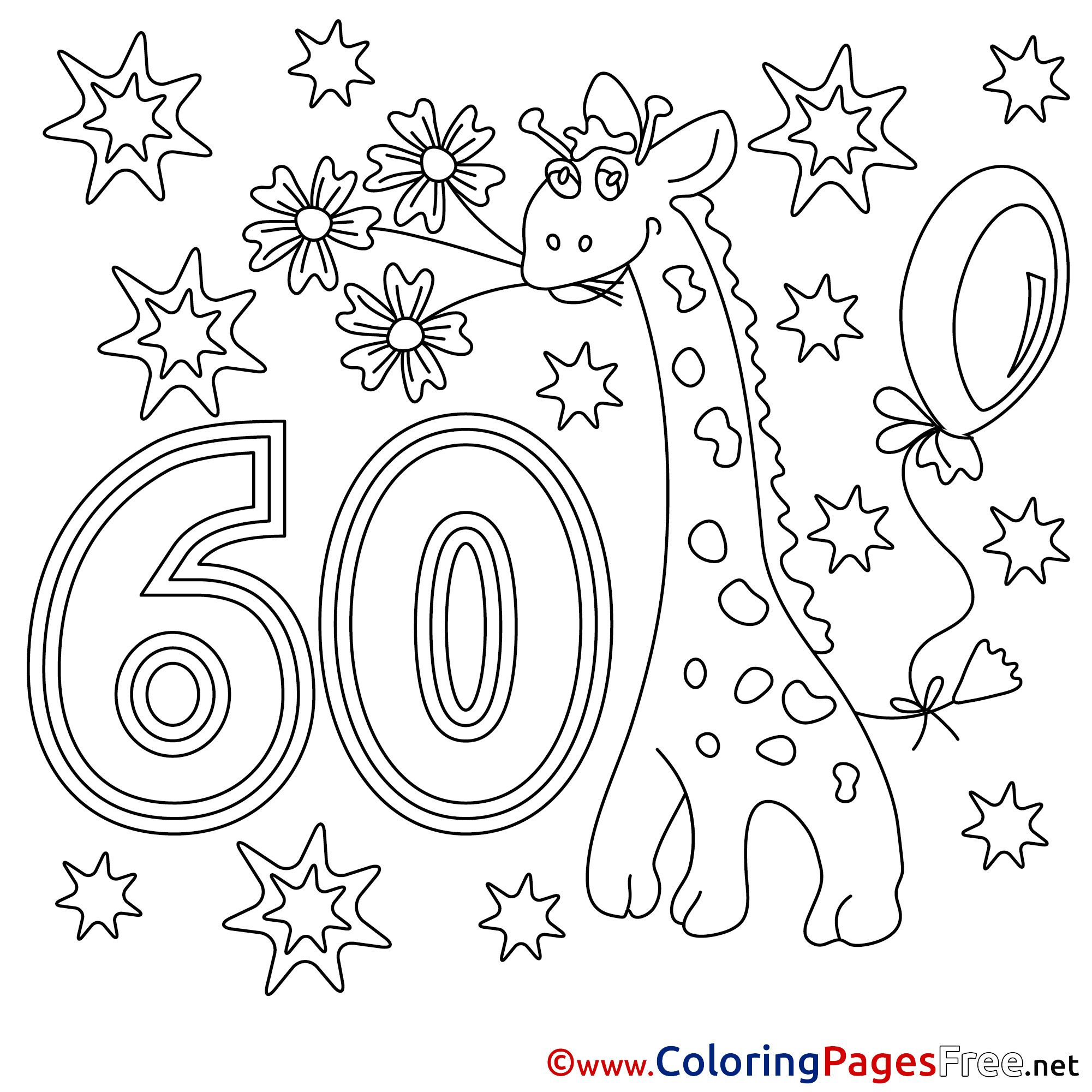 The Best 10 60th Birthday Coloring Pages Autodestinyquote