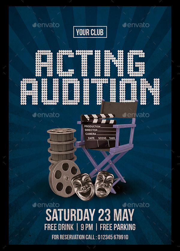 Audition Flyer Template 21 Free And Premium Download