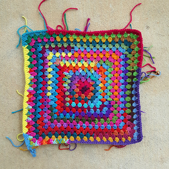 One Scrap Granny Square Done One To Go Crochetbug