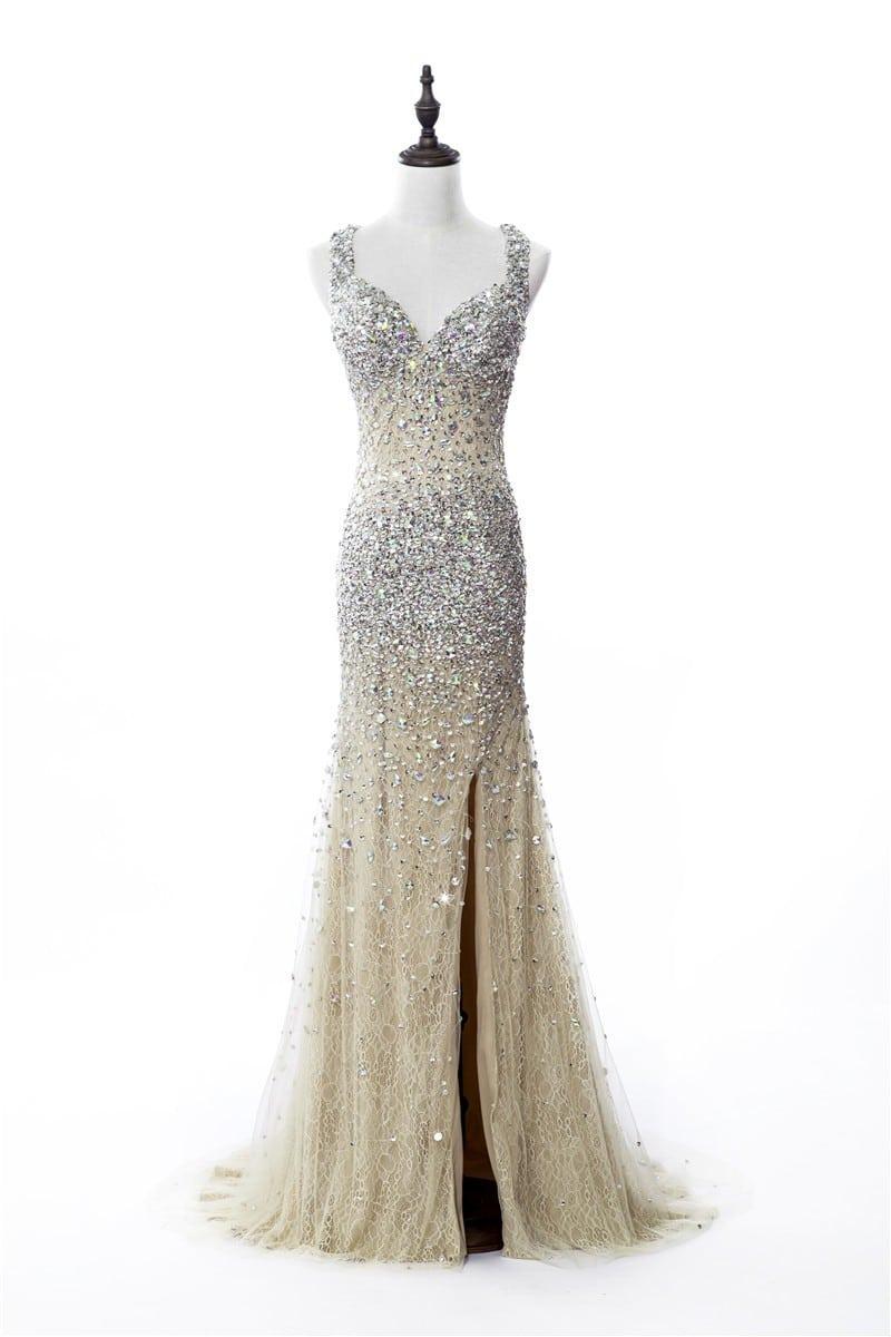 Rhinestone Beaded Evening Dresses From Darius Designs