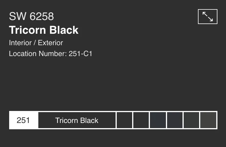 Sherwin Williams Tricorn Black Sw 6258