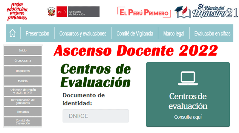 Consulte Su Centros De Evaluación Para La Prueba Nacional Del Concurso