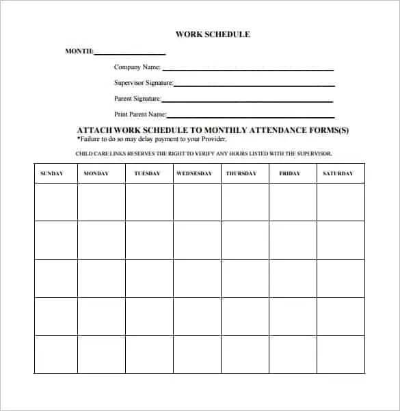 Microsoft Excel Templates 9 Daily Work Schedule Excel Templates