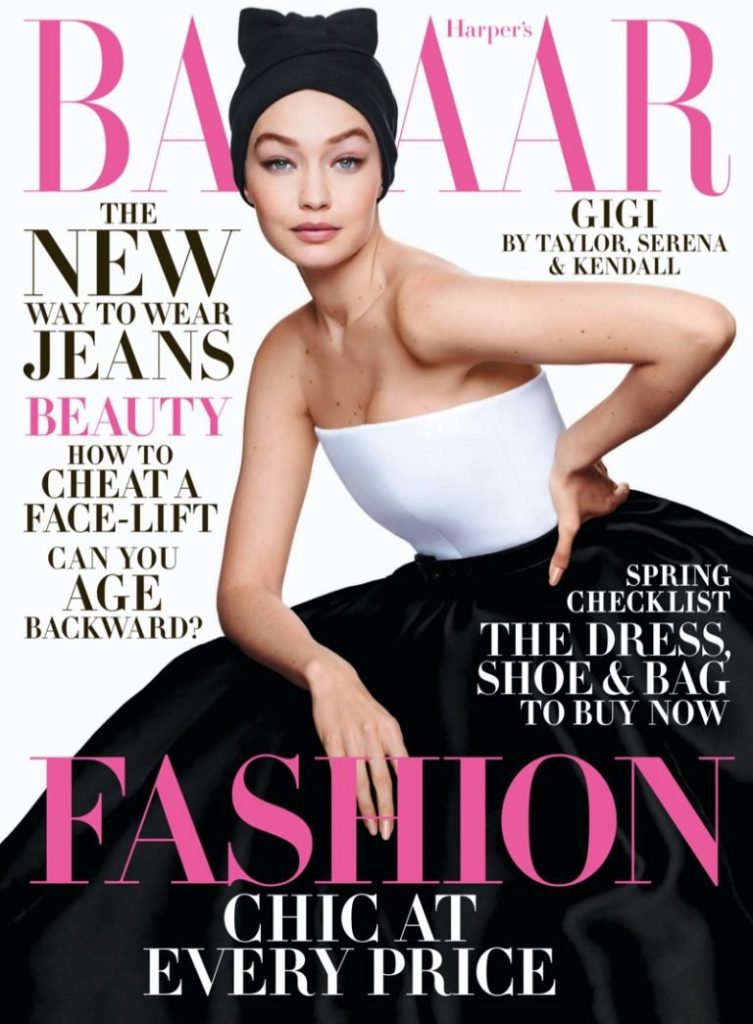 Gigi Hadid Harpers Bazaar Us Cover For April 2020