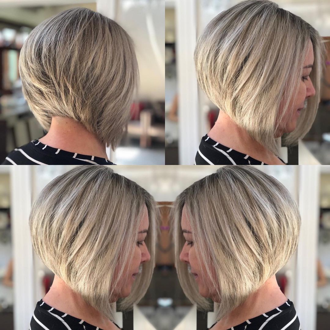 30 Stacked Bob Hairstyles For Over 50 Fashion Style