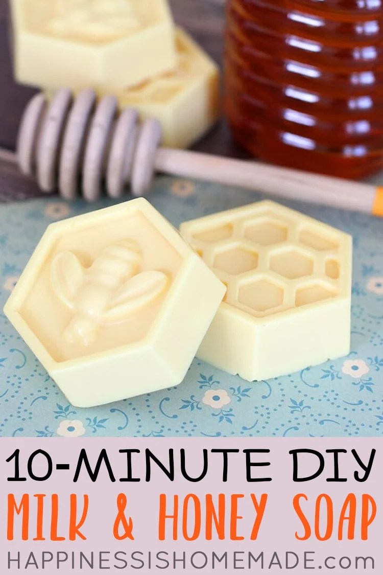 10 Minute Diy Milk And Honey Soap Happiness Is Homemade