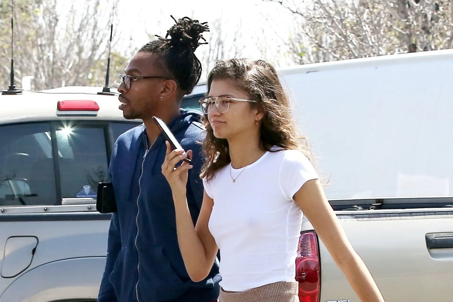 Zendaya Coleman Braless Candids In Los Angeles Hot Celebs Home