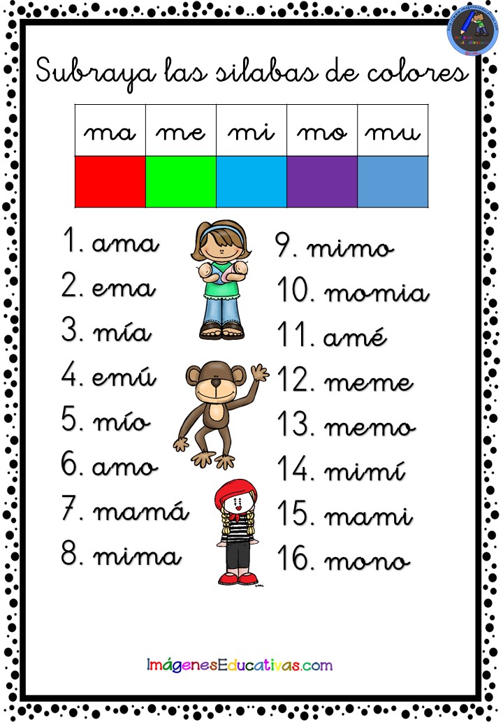 Cartilla De Lectura Letra M 9 Imagenes Educativas