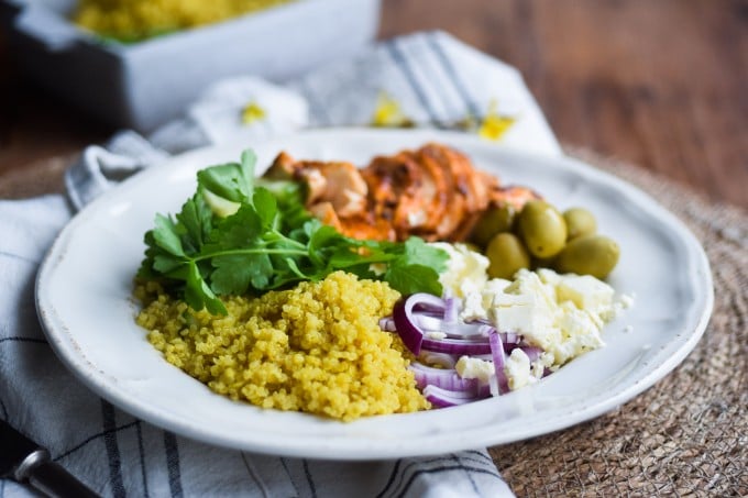 Citron Quinoa Salat Med Kylling Feta Og Oliven Juliekarla