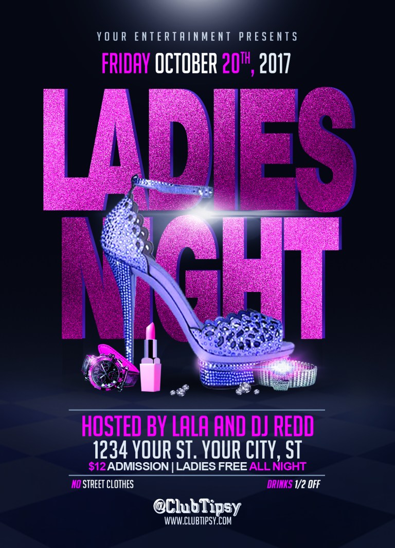 Ladies Night Free Flyer Template Jaf Creative Studios