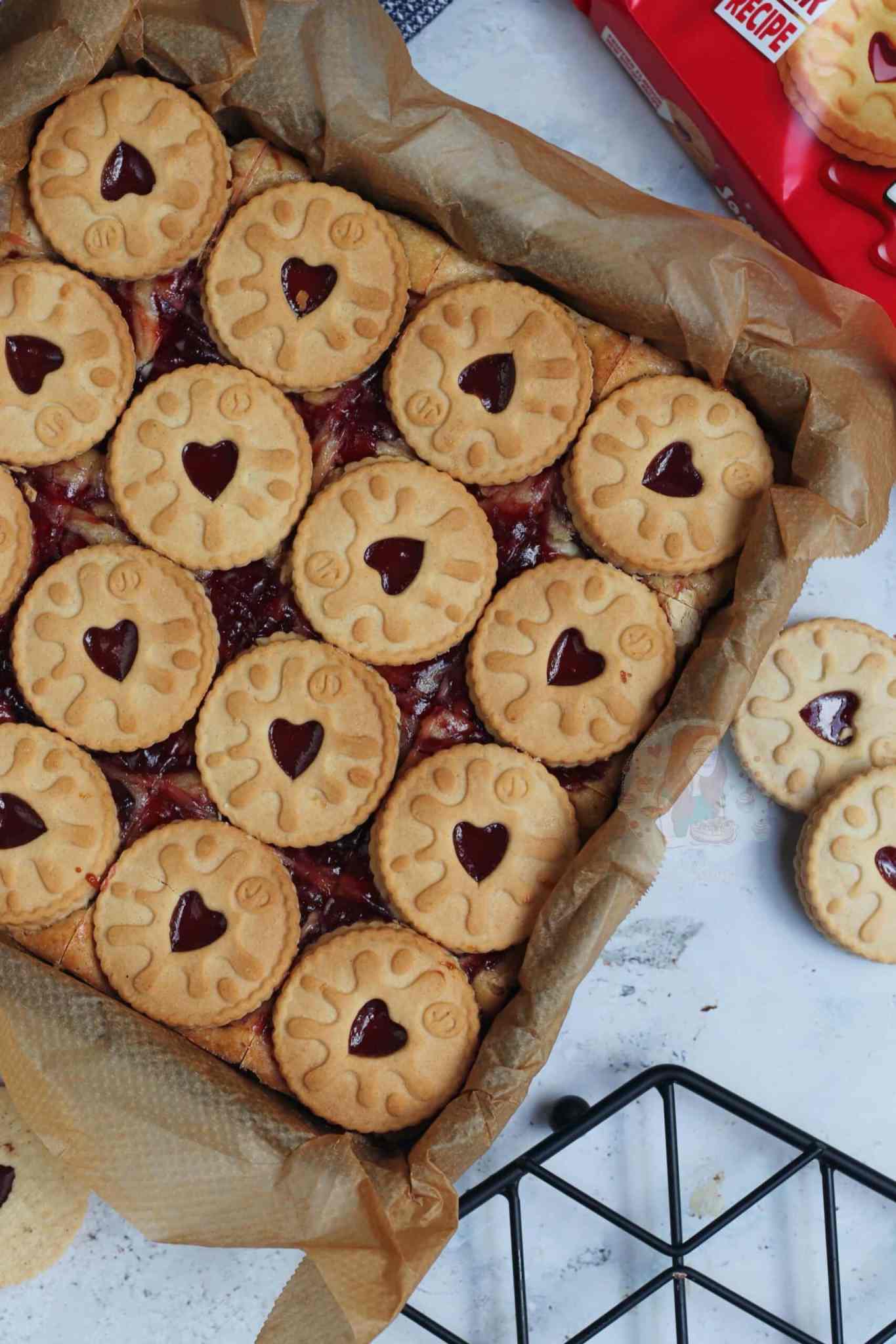 Jammie Dodger Blondies Janes Patisserie