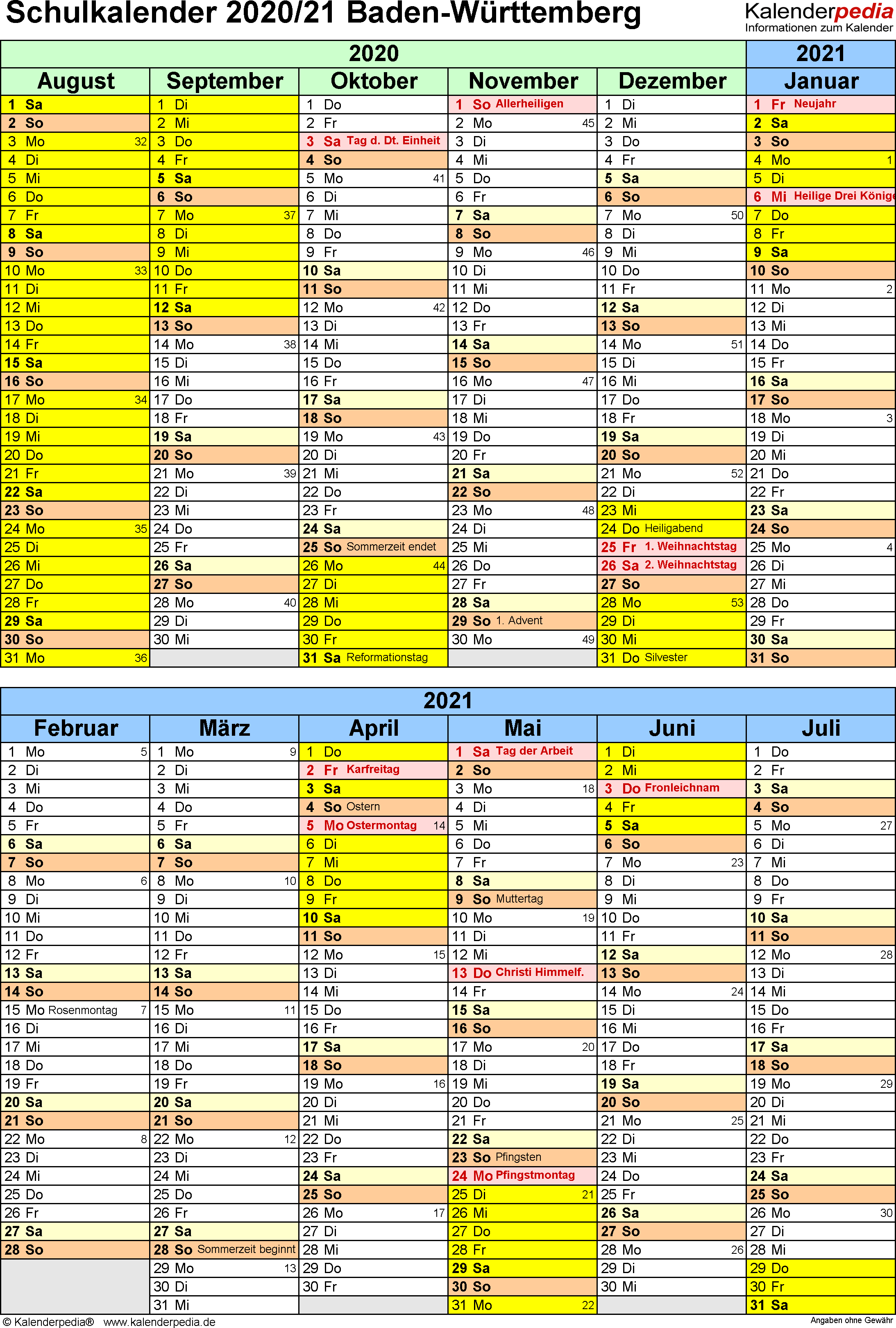 Baden Württemberg Ferien 2021 Kalender 2022 Baden Württemberg Ferien