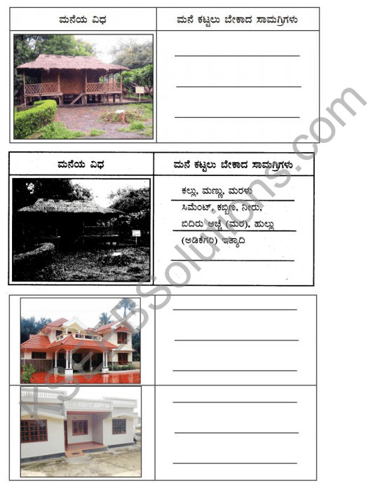 Kseeb Solutions For Class 5 Evs Chapter 10 Shelter In Kannada Kseeb