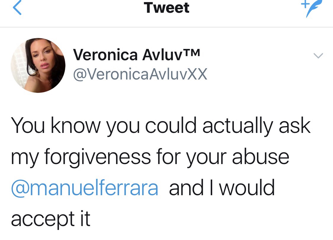 Veronica Avluv Accuses Manuel Ferrara Of Grabbing Her By The Throat